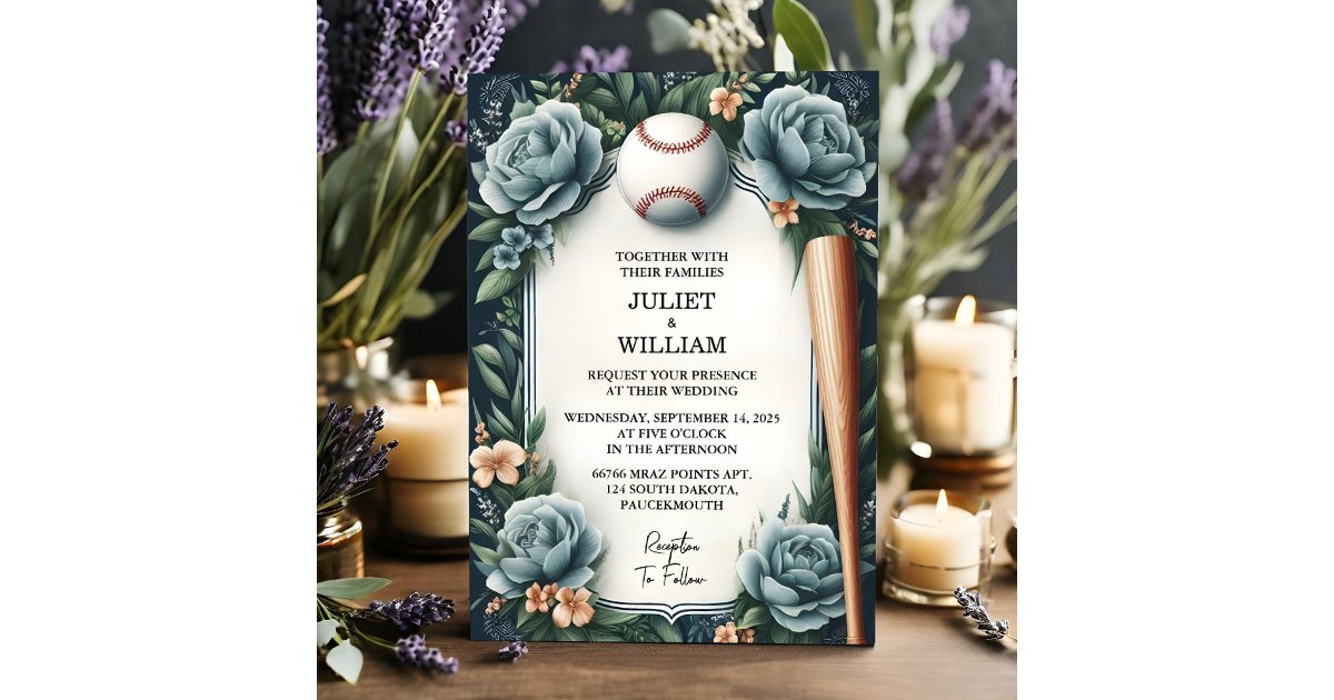 Champion Team Ball Field Pitch Baseball Wedding Invitation | Zazzle