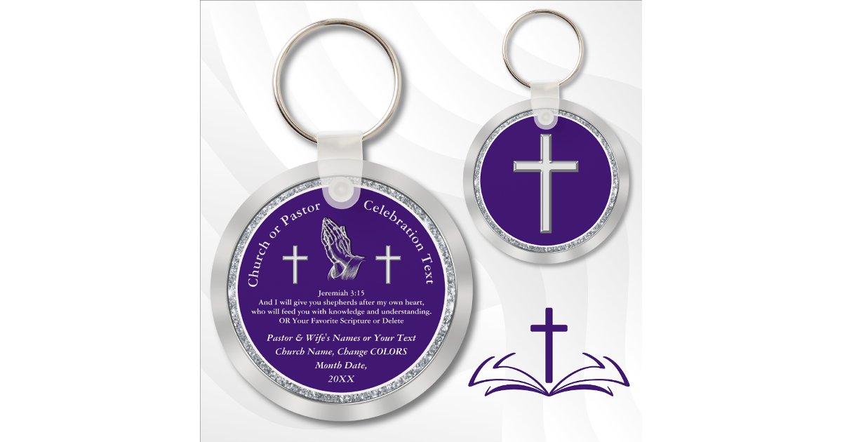 Cheap Personalised Church Anniversary Souvenirs Key Ring | Zazzle