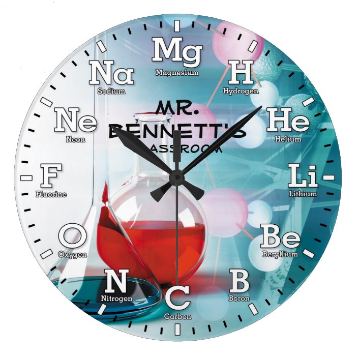 Chemistry Science Personalizable Clock | Zazzle.com.au