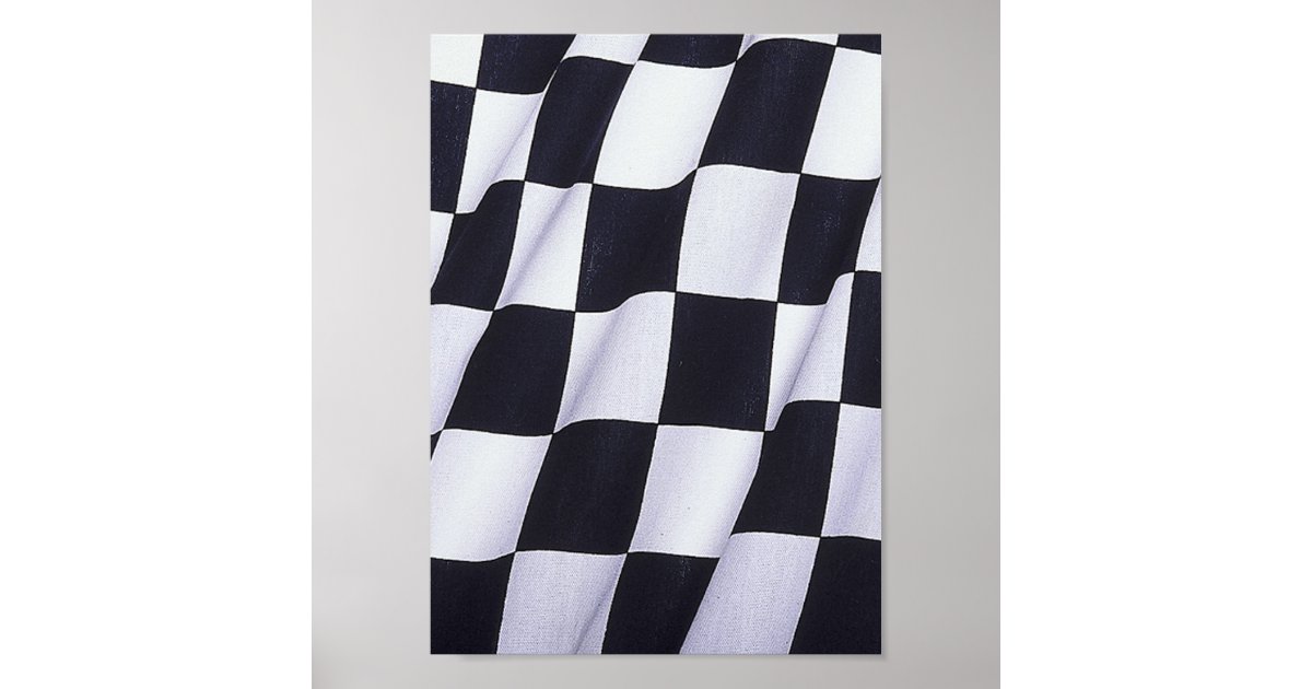 Chequered flag poster | Zazzle