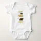 Cherish each moment for it is unique -gold & black baby bodysuit | Zazzle