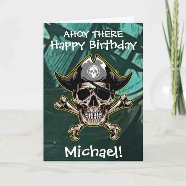 Child's Pirate Happy Birthday Card | Zazzle