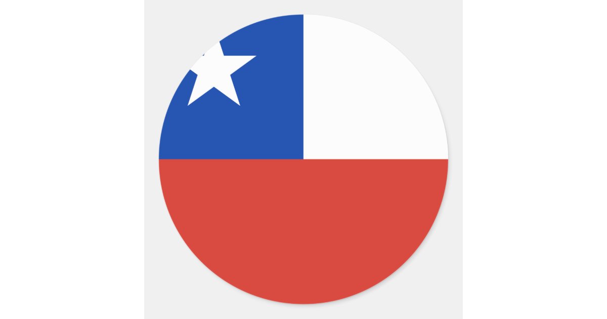 Chile (Chilean) Flag Classic Round Sticker | Zazzle