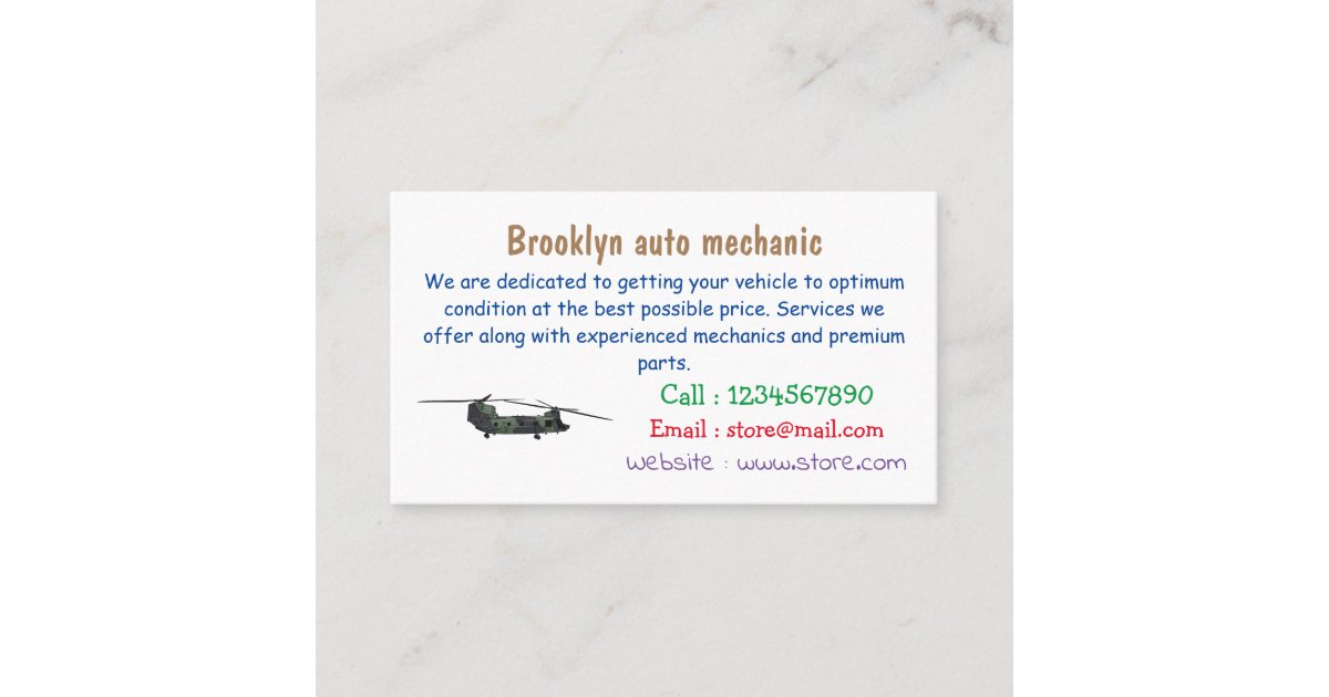 Chinook army helicopter cartoon illustration business card | Zazzle