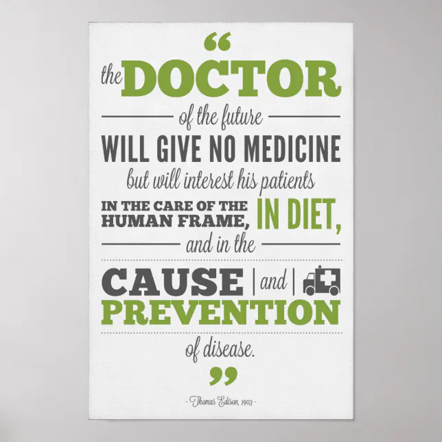 Chiropractic poster - Edison Doctor of the Future | Zazzle