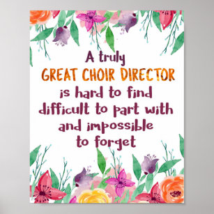 Choir Director Posters & Photo Prints | Zazzle AU