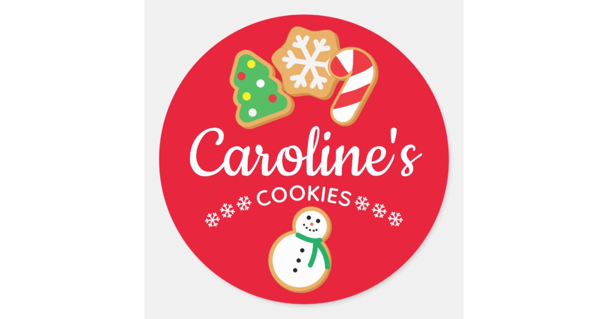 Christmas Cookies Classic Round Sticker | Zazzle