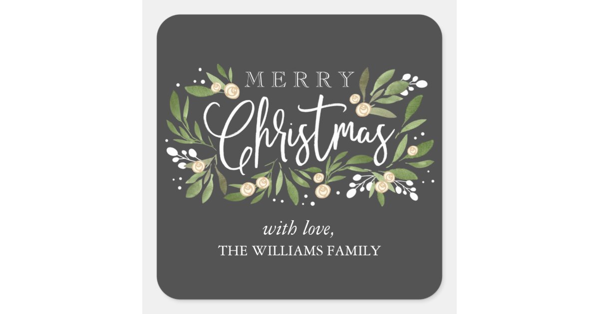 Christmas Holly - Holiday Sticker | Zazzle