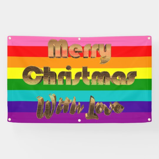 Christmas Rainbow Flag Gay Pride LGBT Original Banner | Zazzle.com.au
