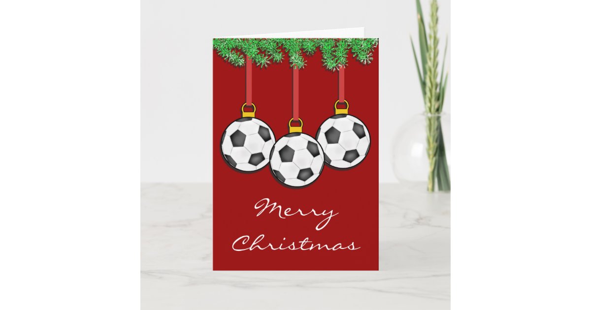 Christmas Soccer Card | Zazzle