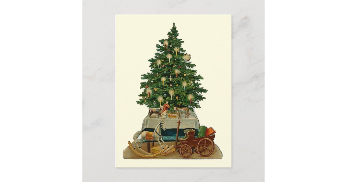 "Christmas Tree" Vintage Postcard | Zazzle.com.au