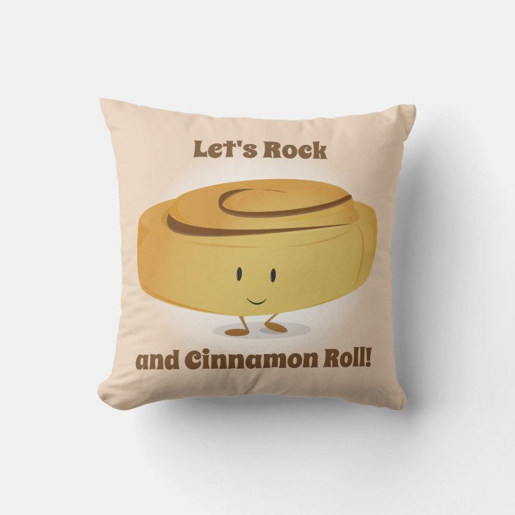Cinnamon Roll Character | Throw Pillow | Zazzle