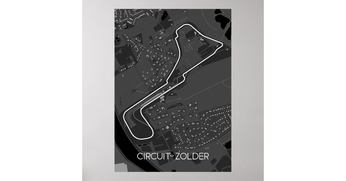 Circuit Zolder map Poster | Zazzle