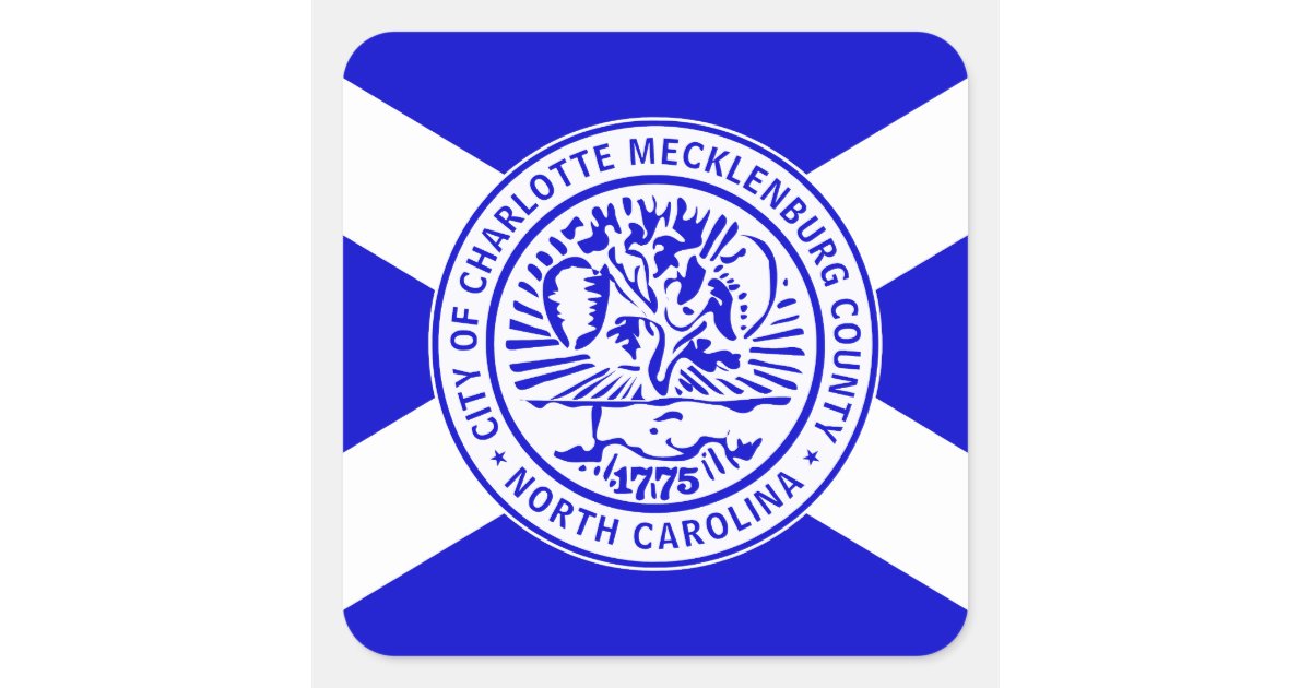 City Flag of Charlotte (North Carolina) Square Sticker | Zazzle