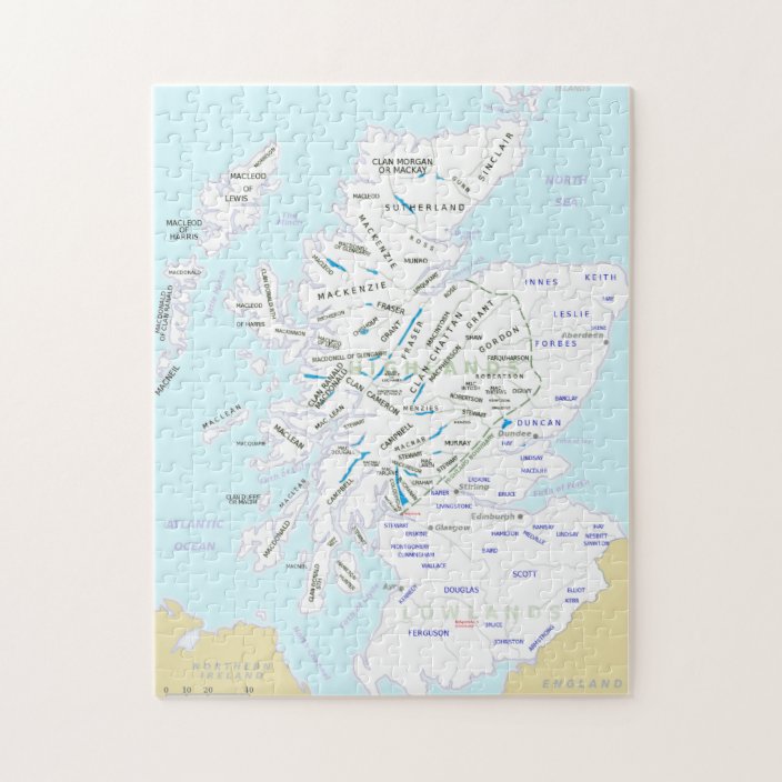 Clan Map of Scotland Jigsaw Puzzle | Zazzle.com.au