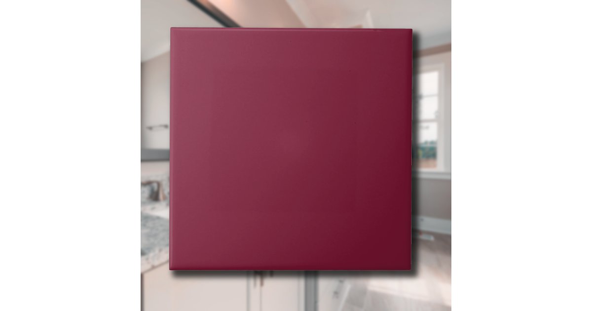 Claret Solid Colour | Classic | Elegant Ceramic Tile | Zazzle