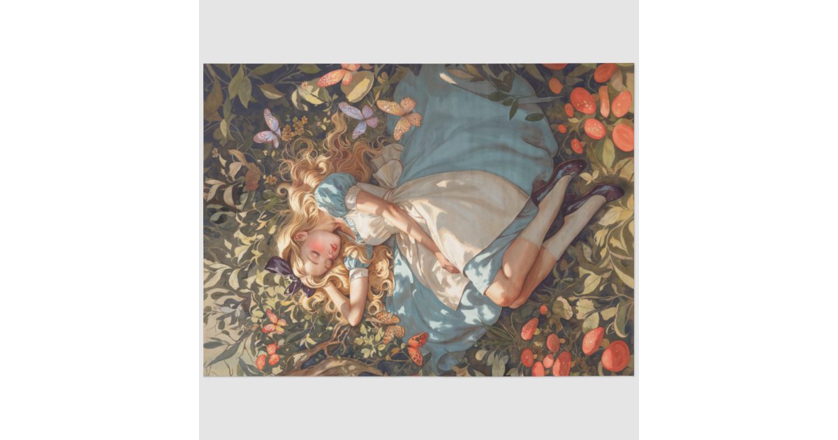 Classic Alice dreaming of Wonderland Tissue Paper | Zazzle