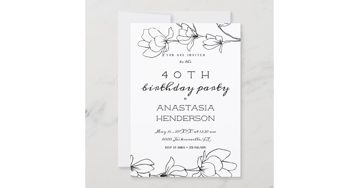 Classic birthday invitation. invitation | Zazzle