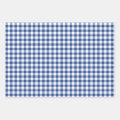 Classic Gingham True Blue Wrapping Paper Sheet | Zazzle