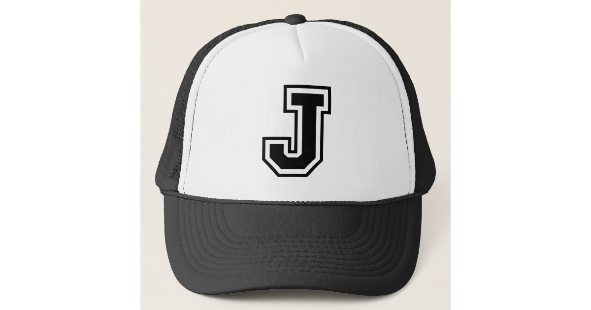 Classic Letter "J" Trucker Hat | Zazzle