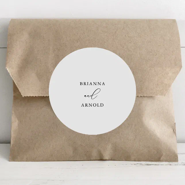 Classy Chic Minimalist Wedding Envelope Seals | Zazzle