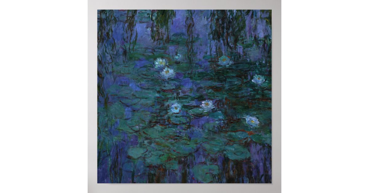 Claude Monet - Blue Water Lilies Poster | Zazzle