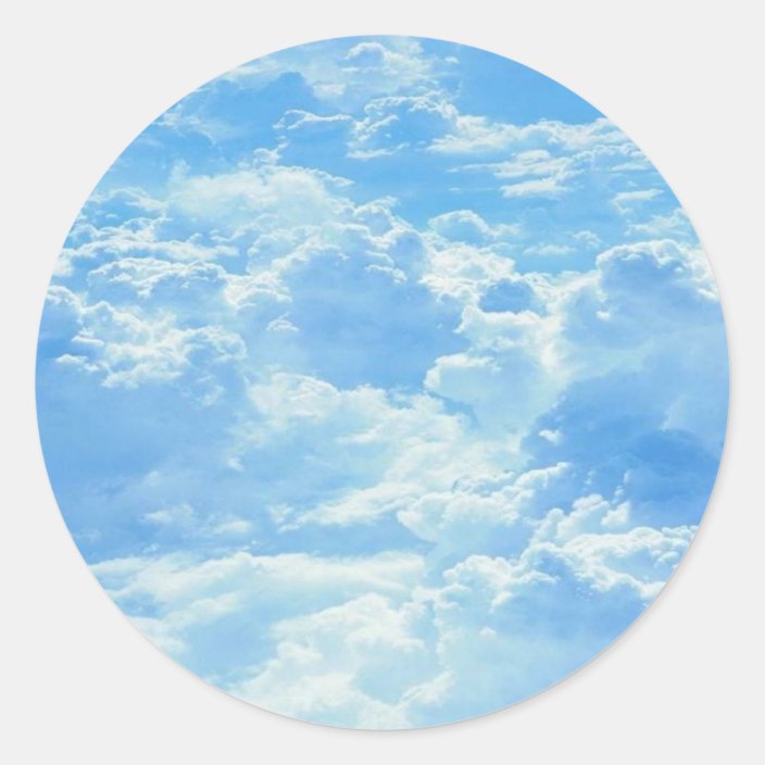 Clouds Classic Round Sticker | Zazzle