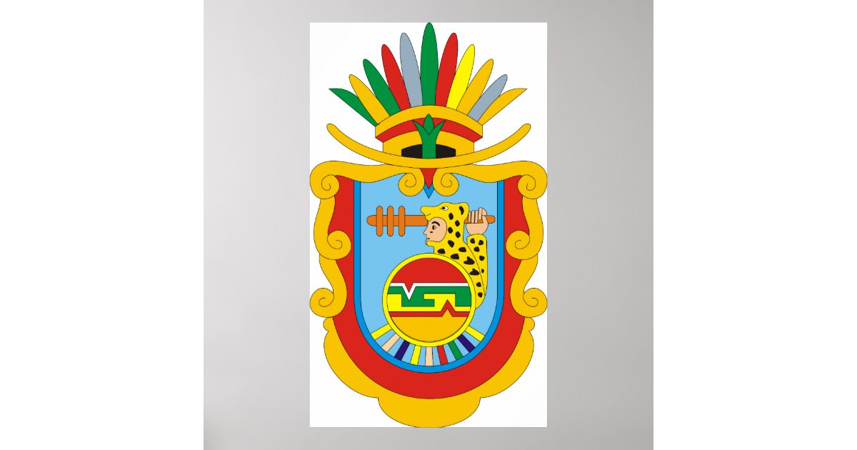 Coat of arms Guerrero Mexico Official Symbol Logo Poster | Zazzle
