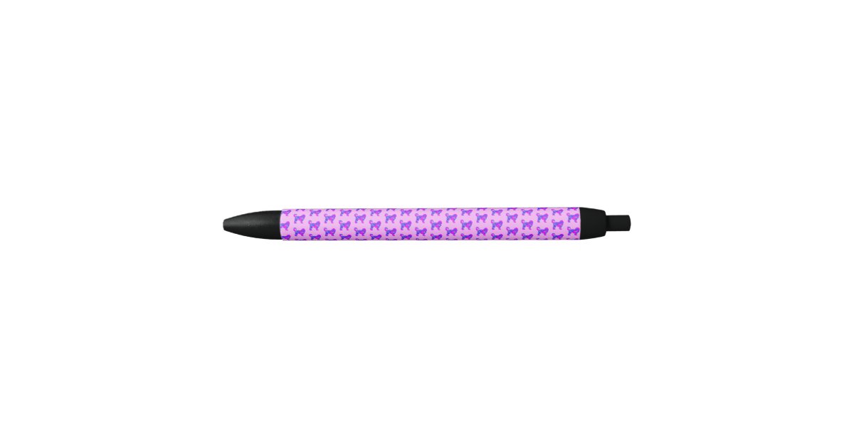 Cockapoo Dog Silhouette Pink & Blue Light Pink Black Ink Pen | Zazzle