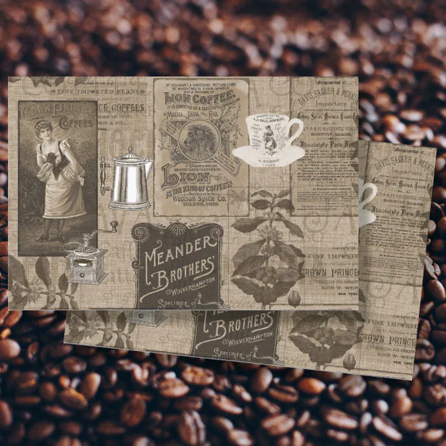 Coffee Ephemera Vintage Advertising Decoupage Art Tissue Paper | Zazzle