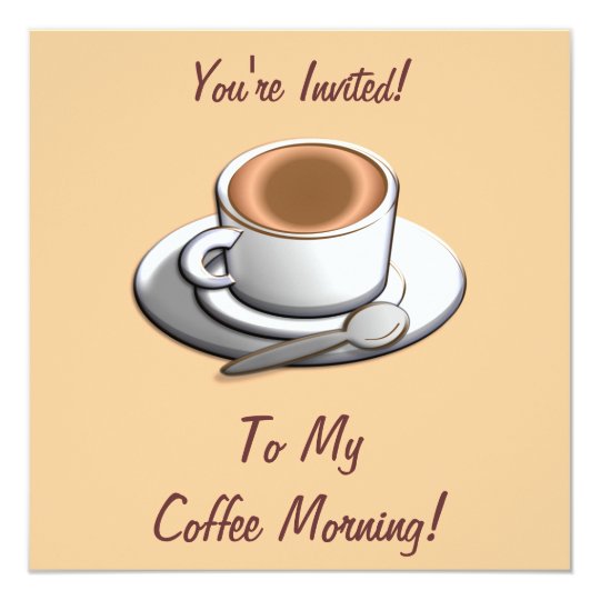 Coffee Morning Coffee Cup Invitation | Zazzle.com.au