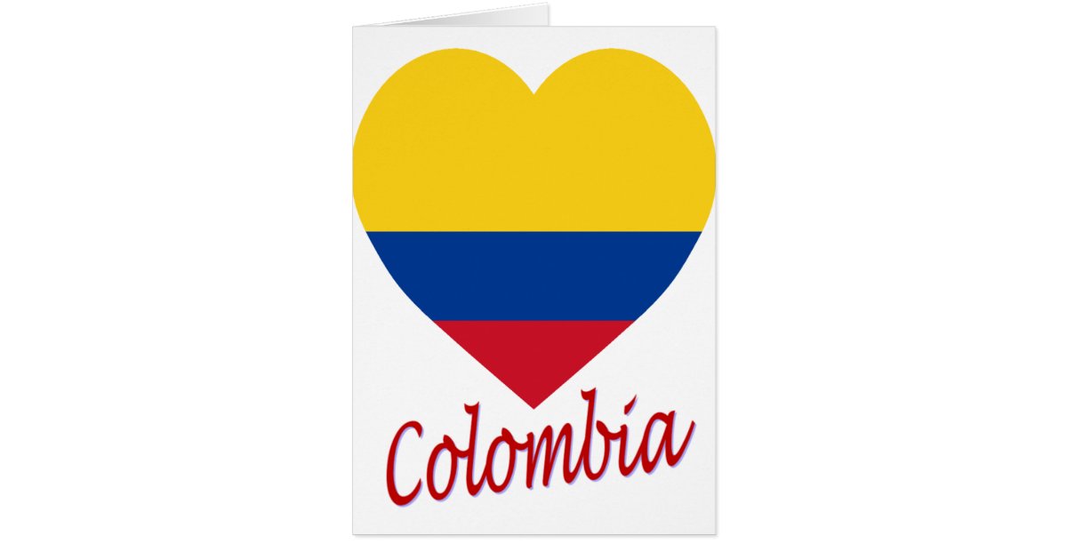 Colombia Flag Heart | Zazzle