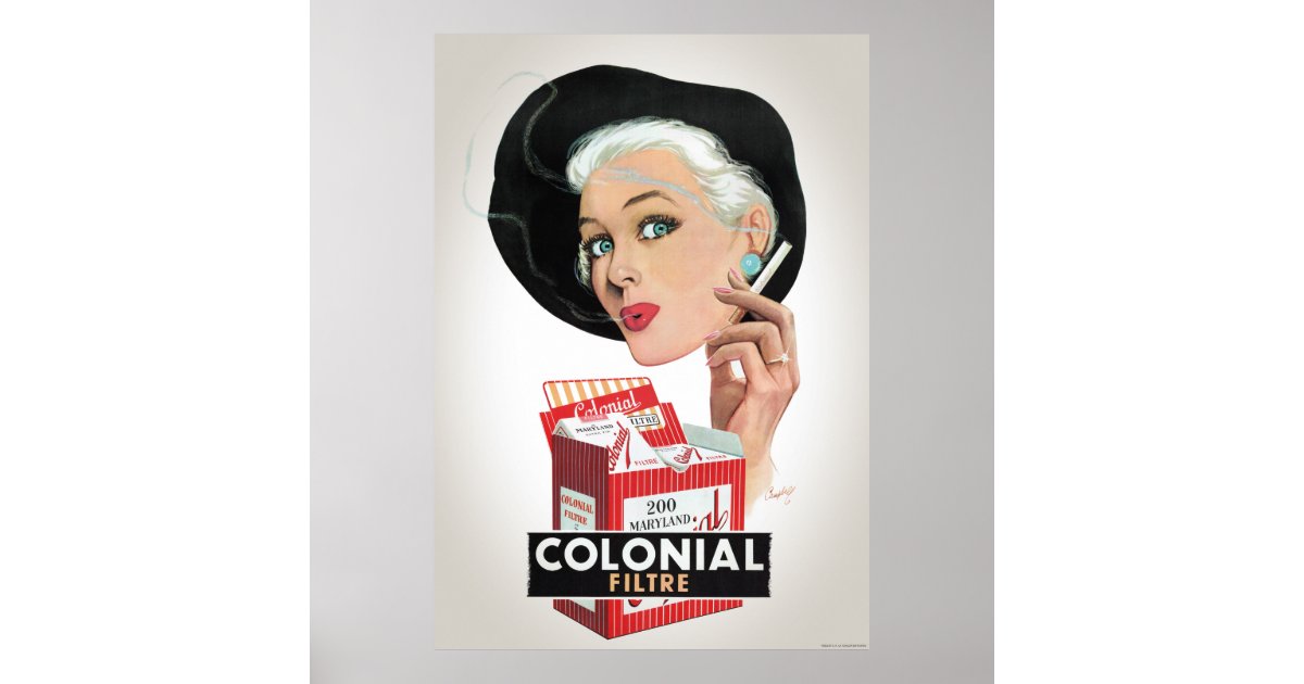 Colonial Vintage Advertising Poster Restored | Zazzle