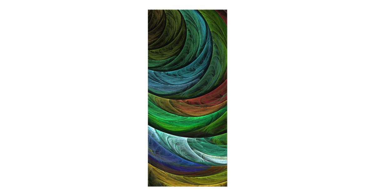 Color Glory Modern Abstract Art Pattern Elegant Rack Card | Zazzle