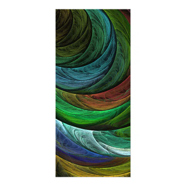 Color Glory Modern Abstract Art Pattern Elegant Rack Card | Zazzle