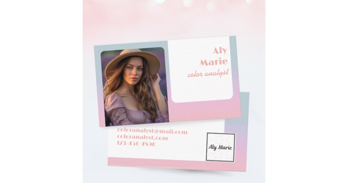 Colour Analyst Personal Stylist Logo Business Card | Zazzle