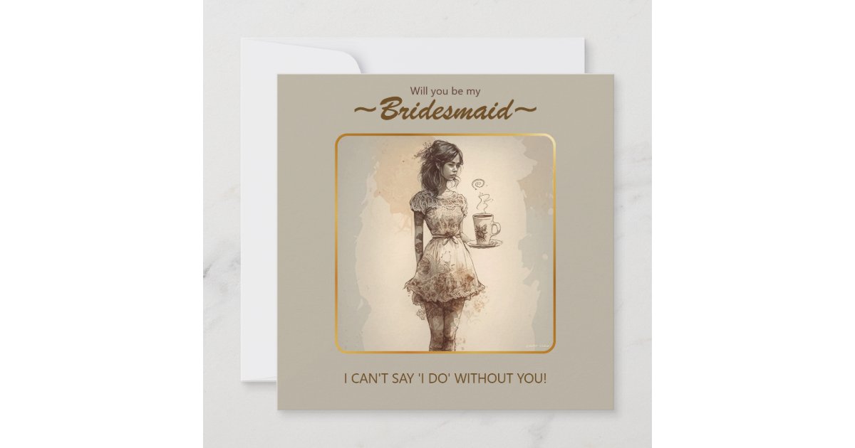 Colour Palette Bridesmaid Proposal. | Zazzle