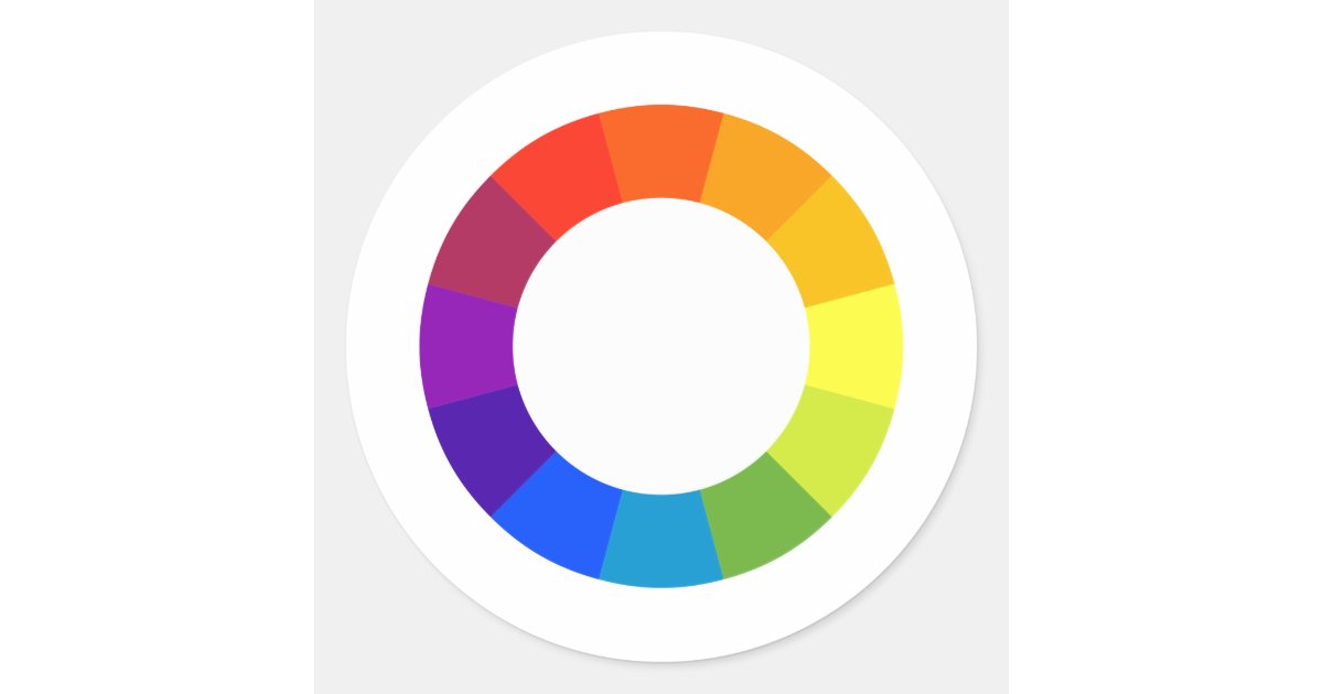 Colour Wheel Classic Round Sticker | Zazzle