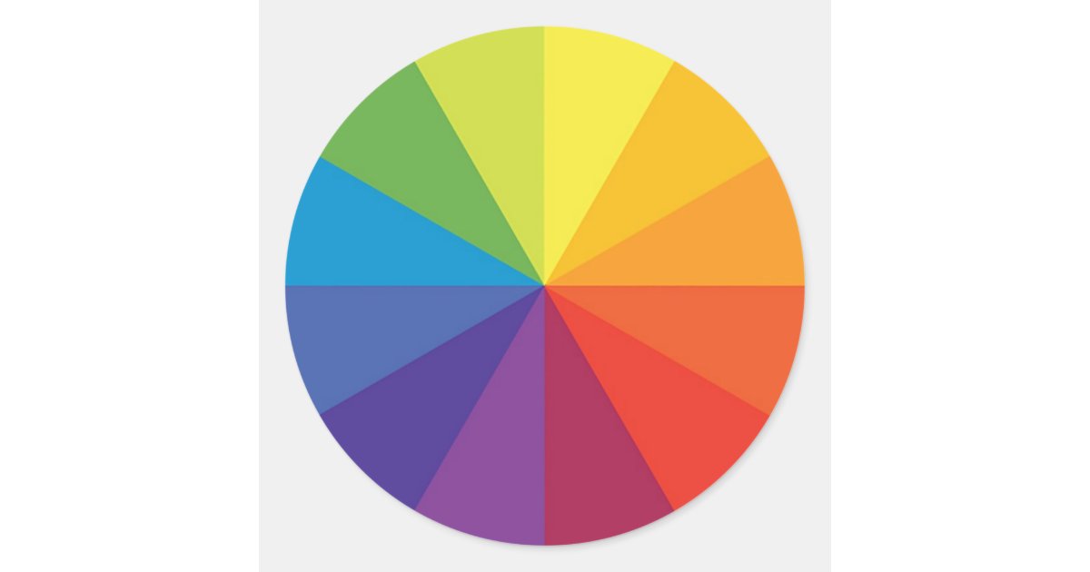 Colour Wheel Classic Round Sticker | Zazzle