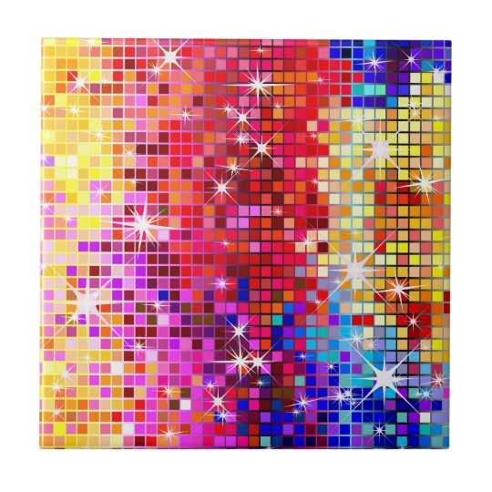 Colourful Disco Mirror Tile | Zazzle.com.au