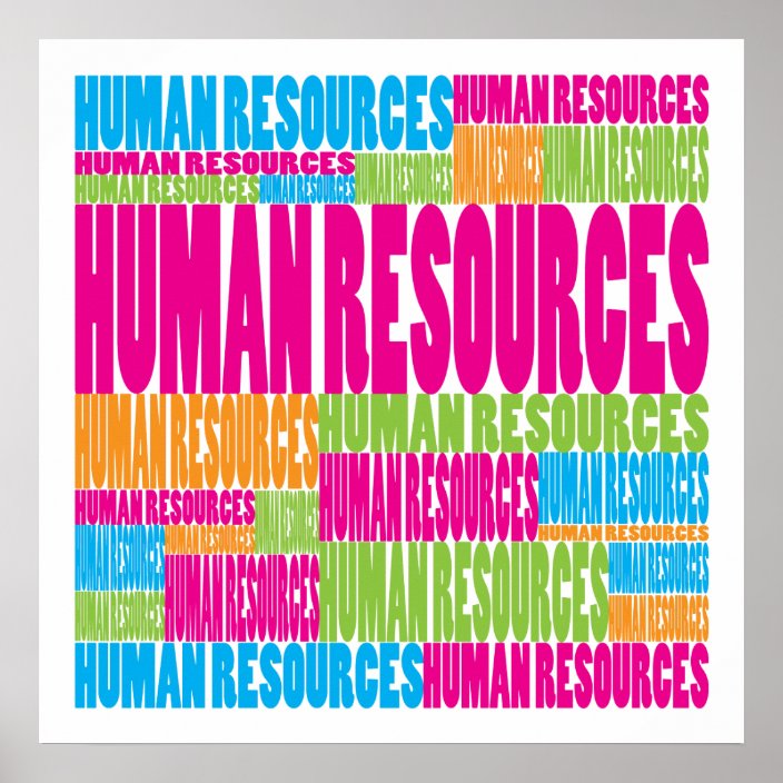 Colourful Human Resources Poster | Zazzle.com.au
