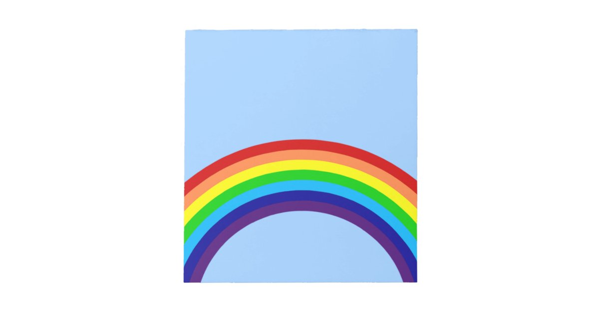 colourful rainbow notepad | Zazzle