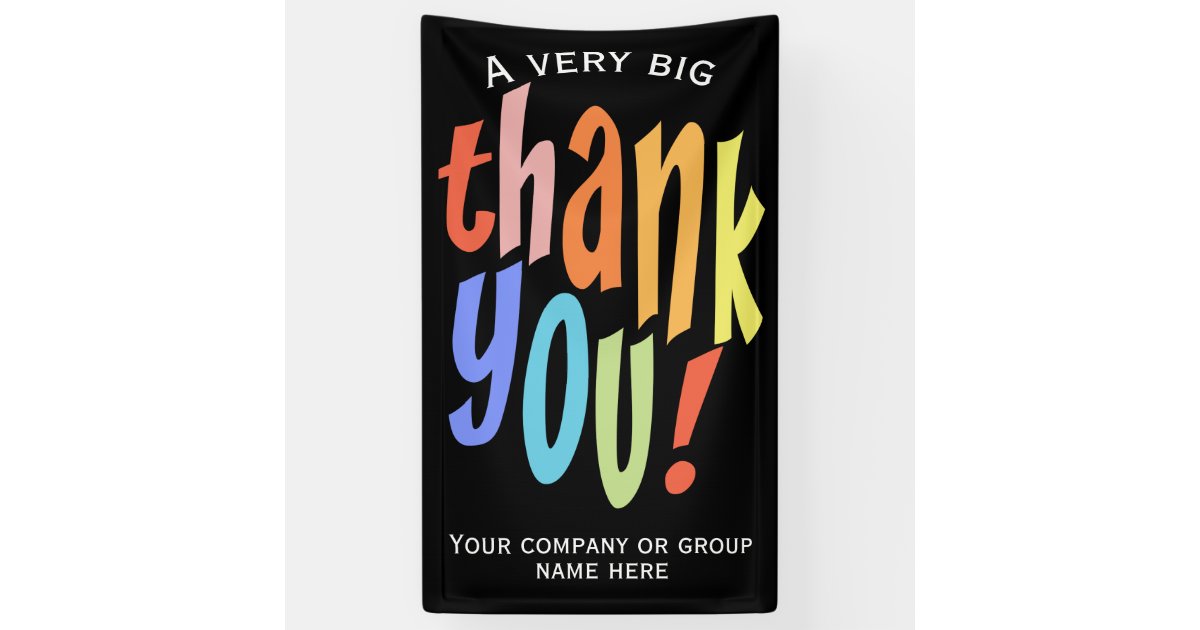 Colourful Thank You Appreciation Banner | Zazzle