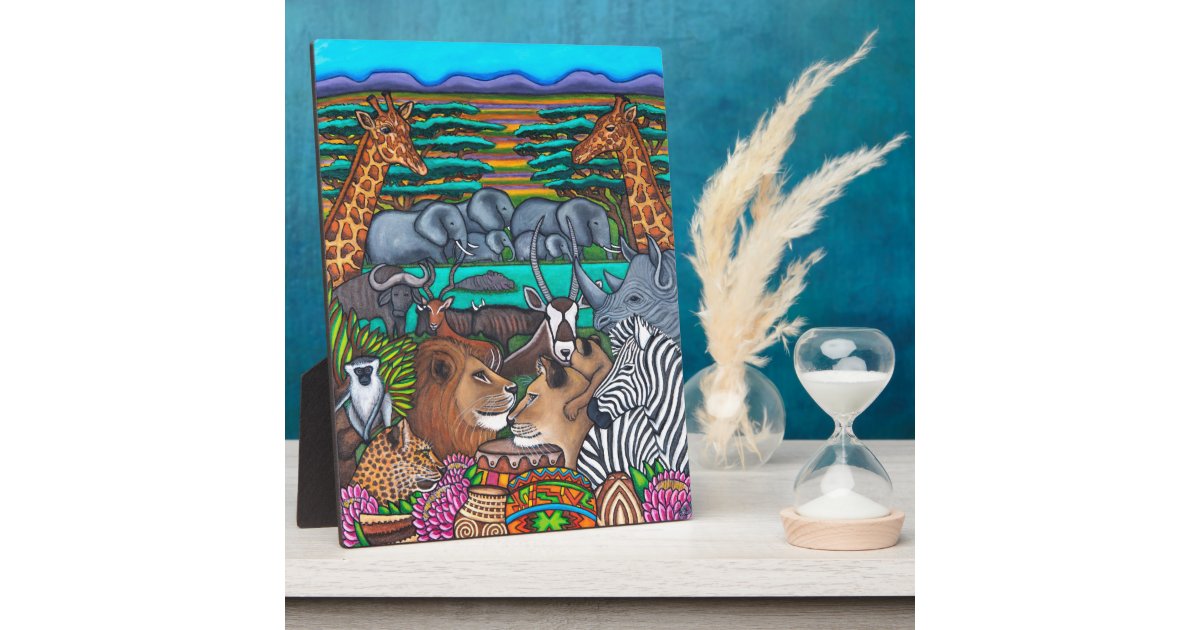 Colours of Africa 8x10 Easel by Lisa Lorenz Plaque | Zazzle
