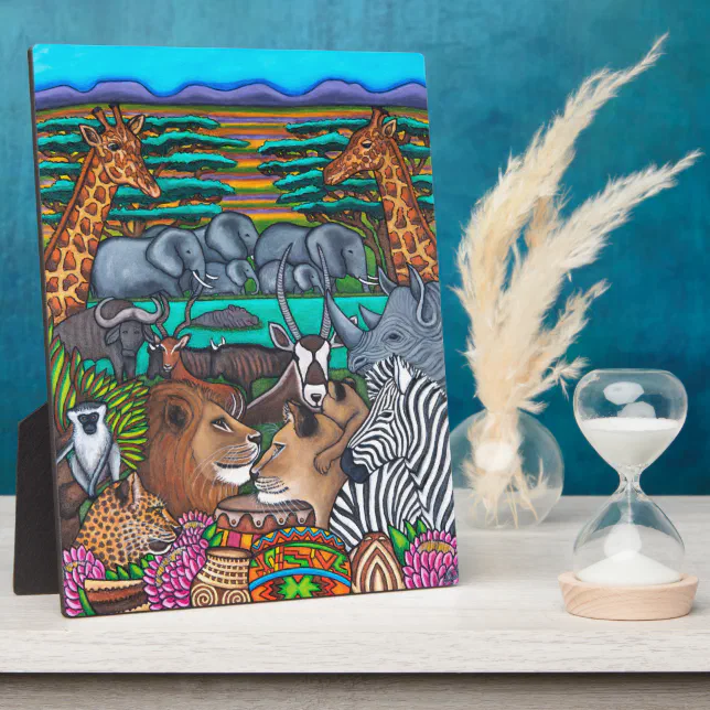 Colours of Africa 8x10 Easel by Lisa Lorenz Plaque | Zazzle