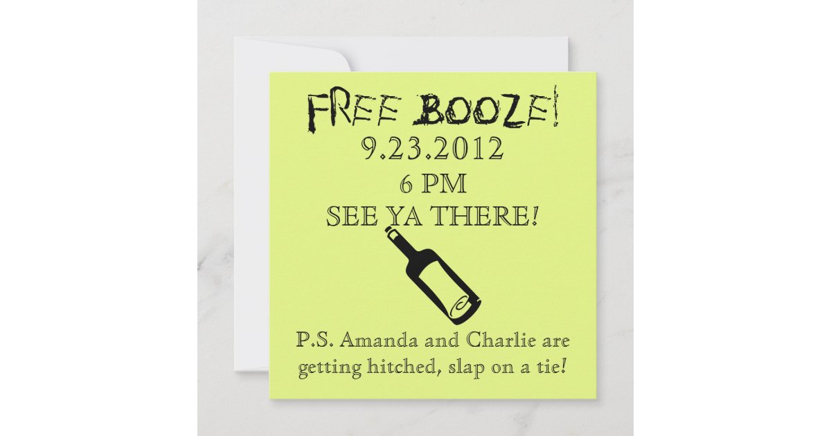 Comedy Wedding Invitation, Humour Invitation | Zazzle