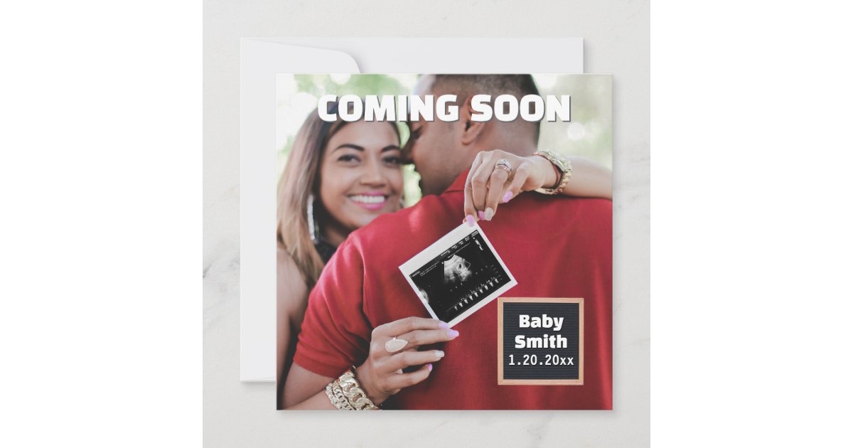 Coming Soon Social Media Couple Ultrasound Announcement | Zazzle