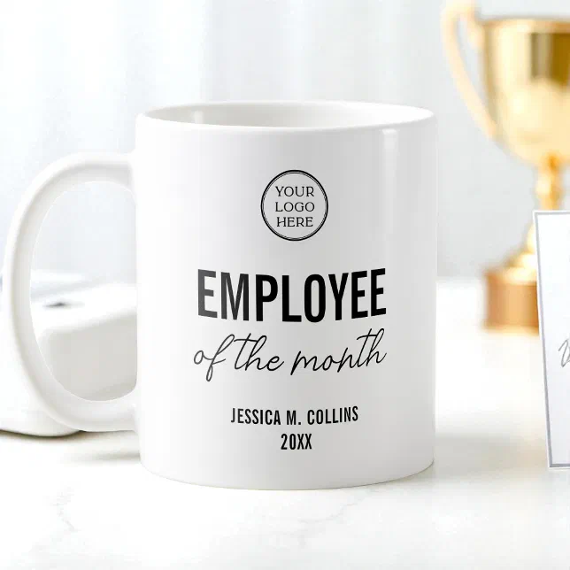 Company Logo Business Employee Of the Month Award Coffee Mug | Zazzle