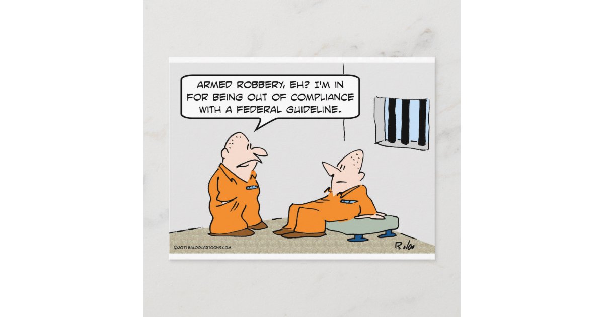 compliance federal guideline prisoners postcard | Zazzle