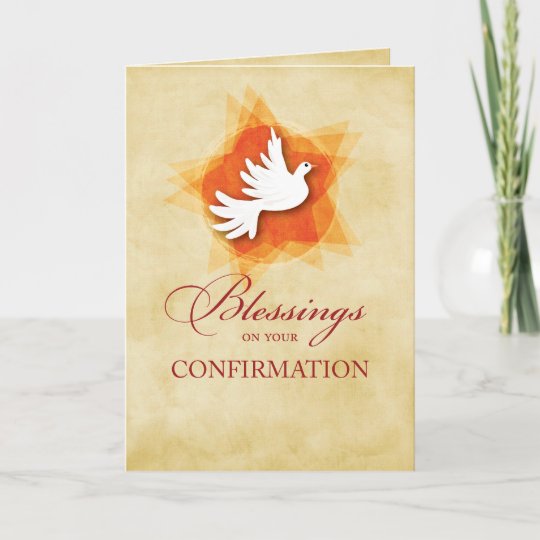 Confirmation Congratulations Blessings Dove Card | Zazzle.com.au